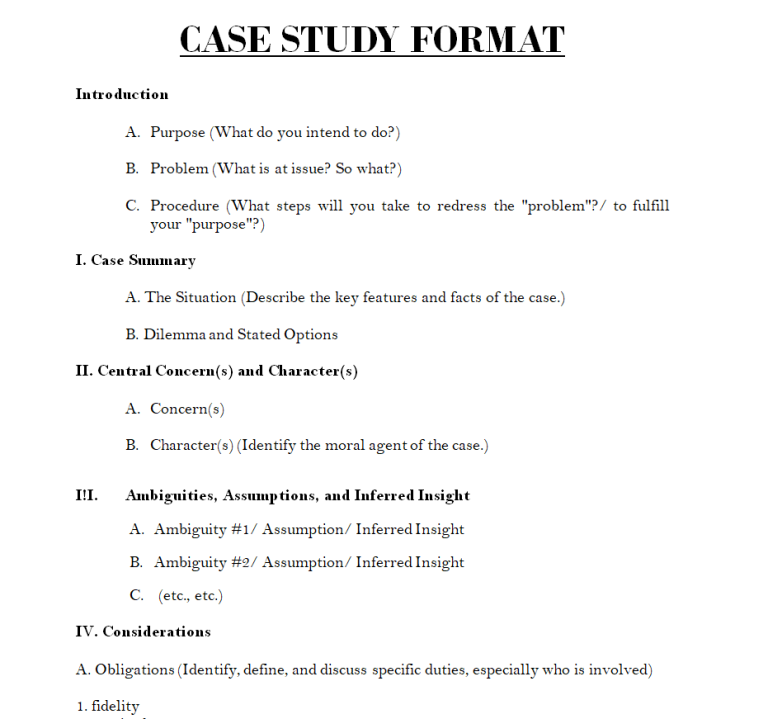 15+ Case Study Templates for Students