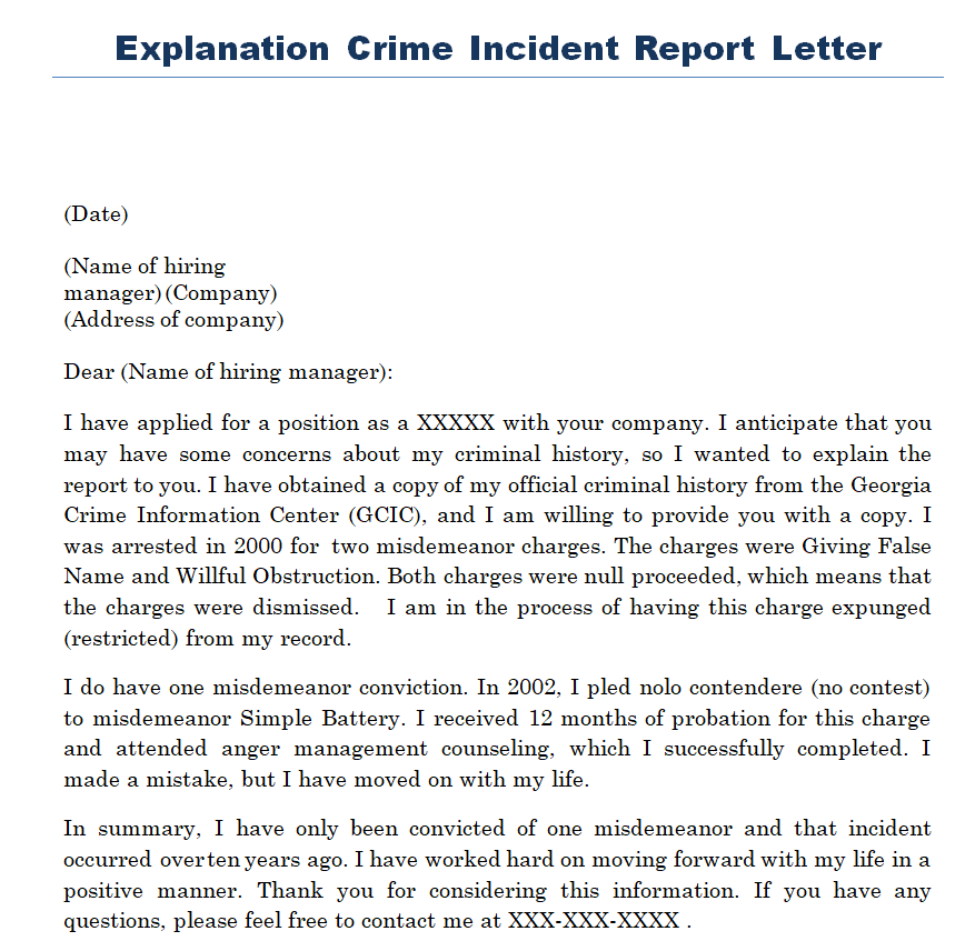 Writing an Explanation Incident Report Letter (FREE Word Samples)