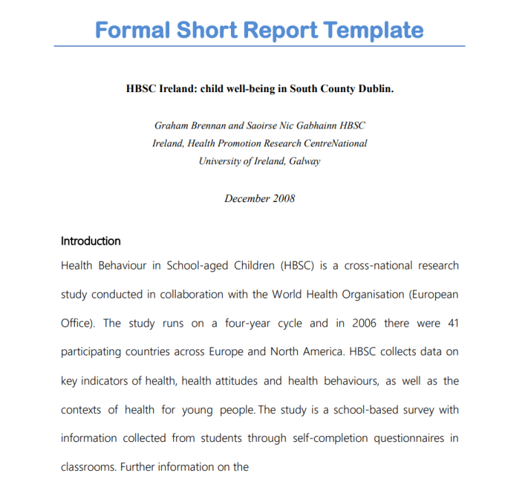 Formal Short Report Writing + FREE Short Report Templates PDF