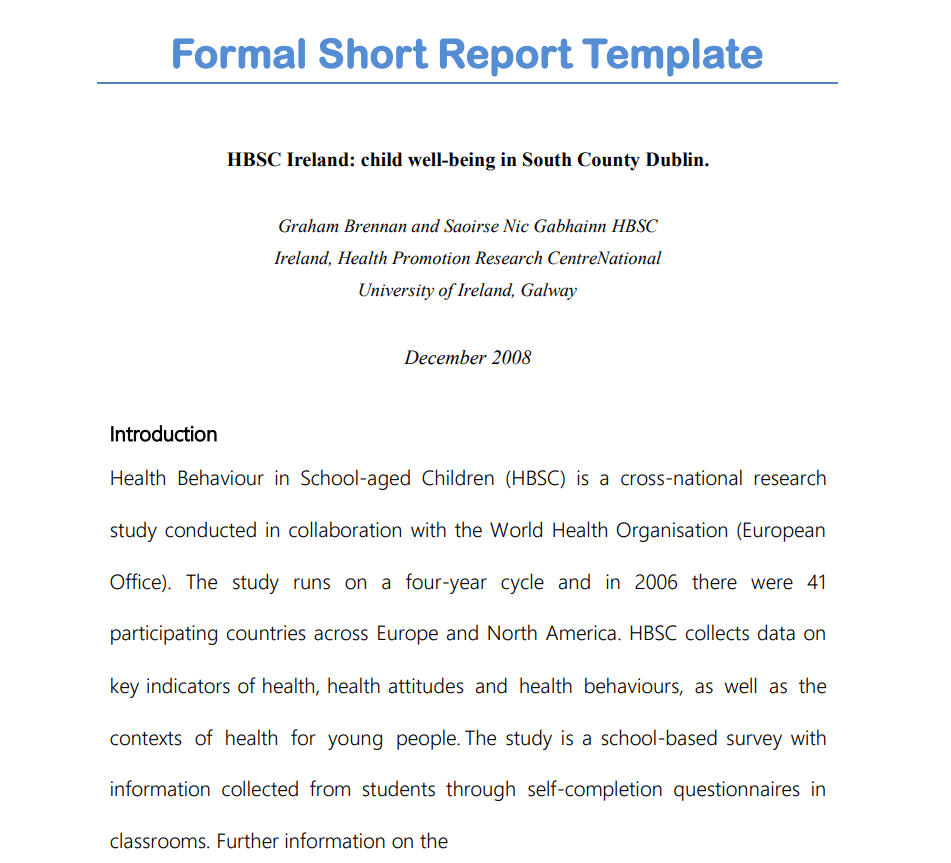 Formal Short Report Writing + FREE Short Report Templates PDF