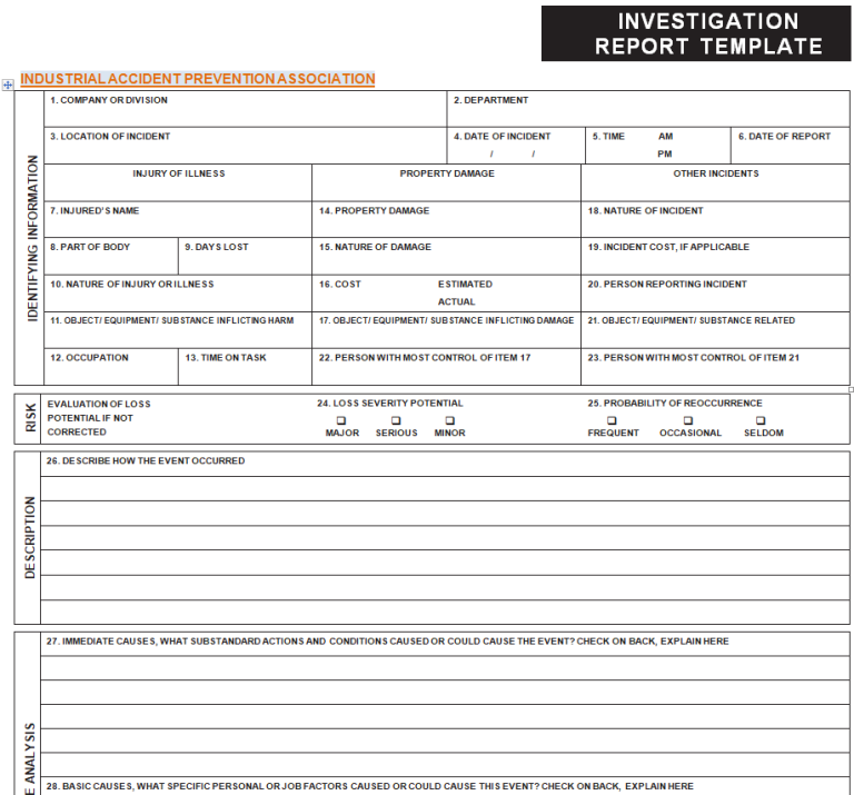 11+ Formal Investigation Report Examples [PDF & WORD]