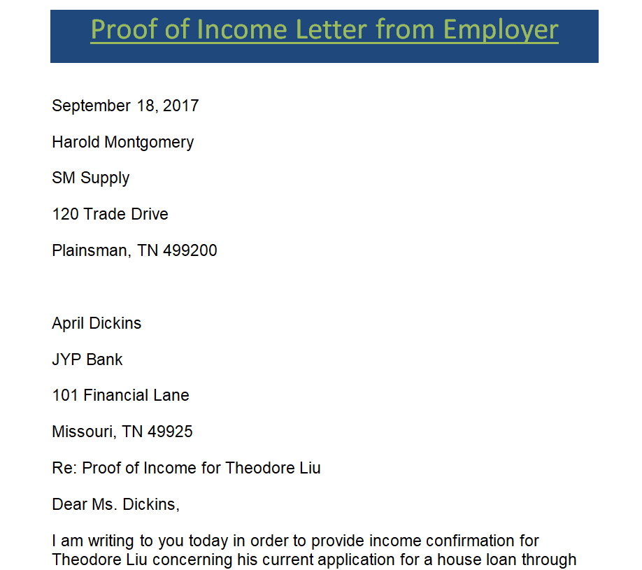 10+ Customizable Proof of Income Letter Templates MS WORD