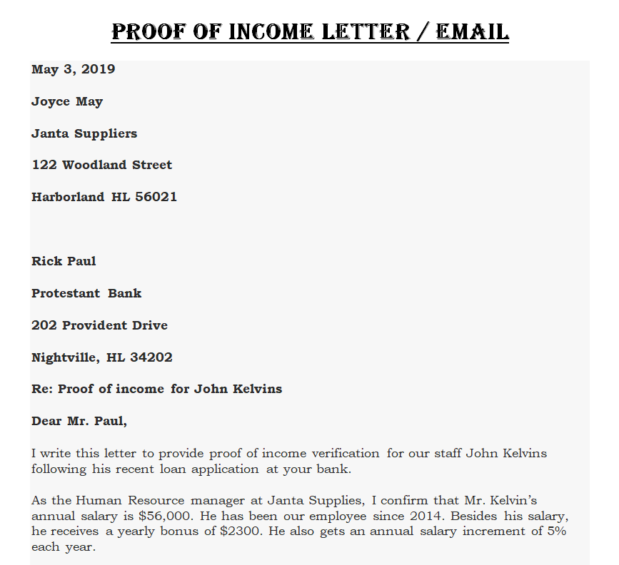 10+ Customizable Proof of Income Letter Templates MS WORD