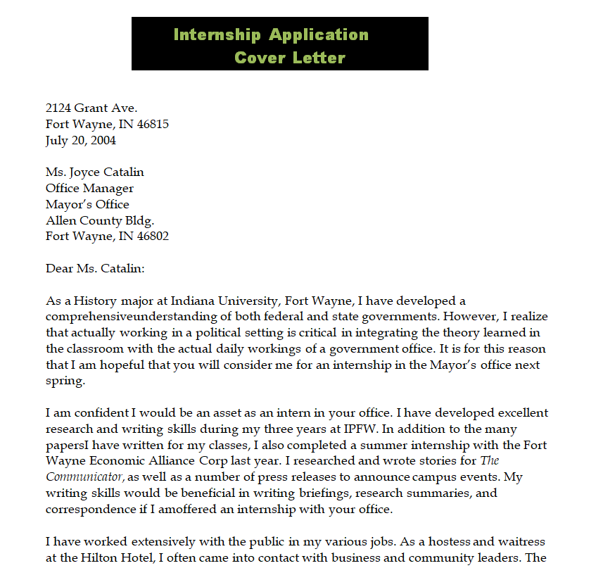 Internship Application Email - 8 FREE Samples + Writing Tips