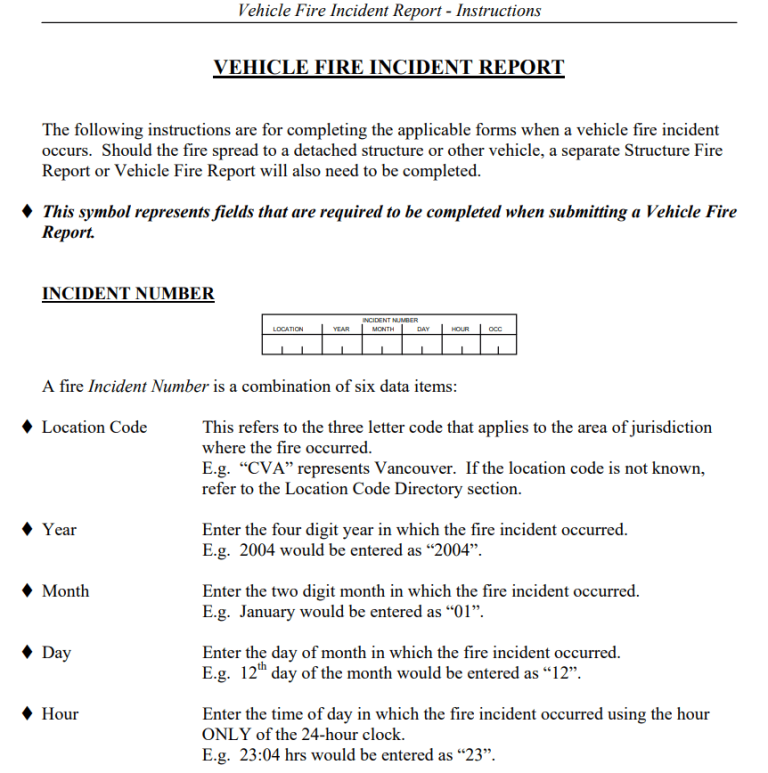 10+ Printable Fire Incident Report Samples