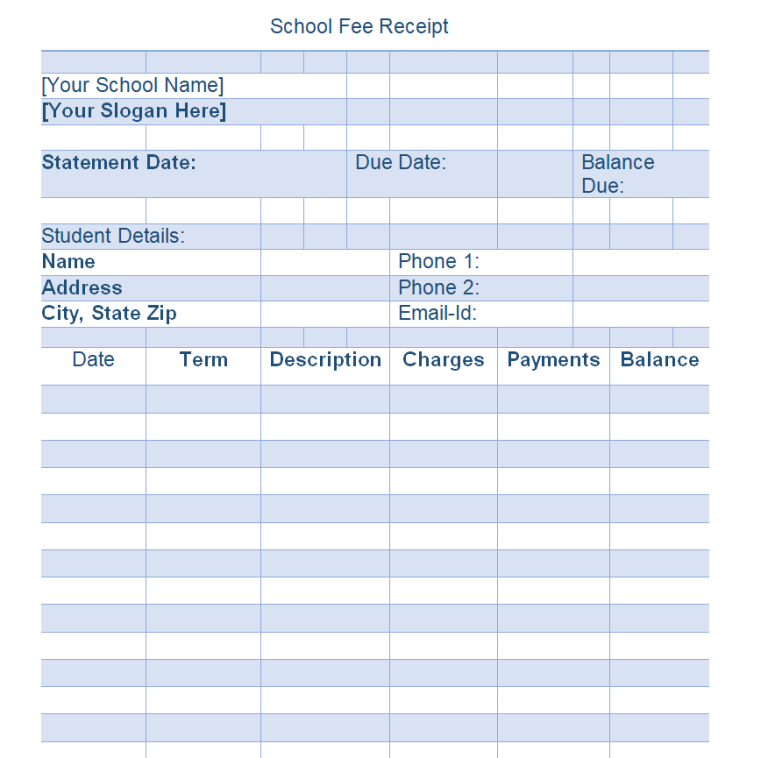 Top 10 Official School Receipt Templates [PDF & DOC]