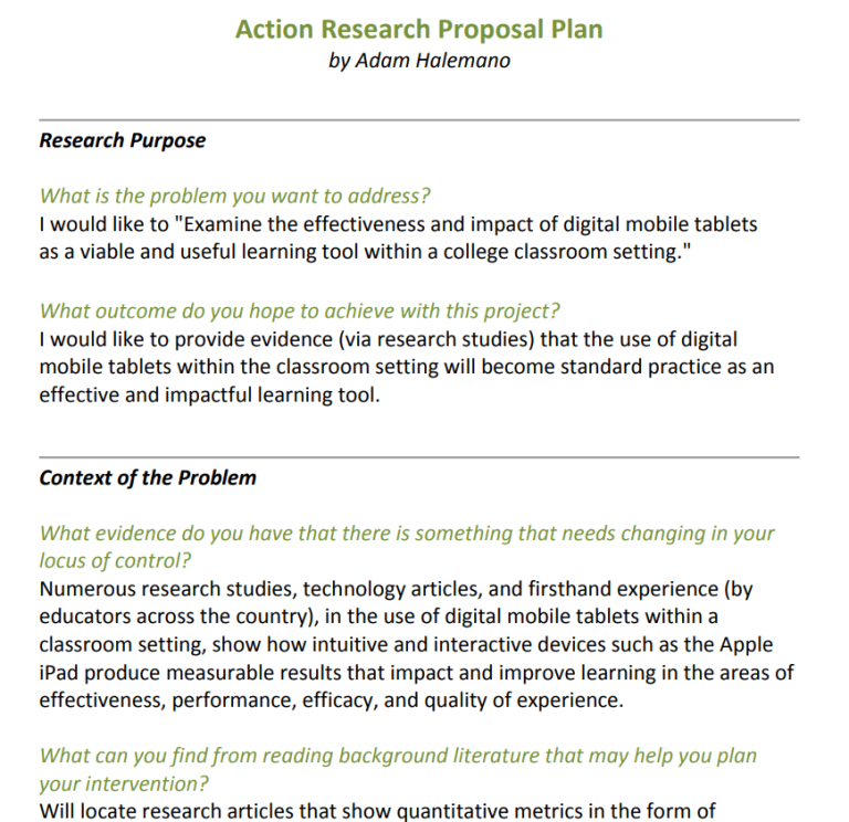 14 BEST Action Research Proposal Examples