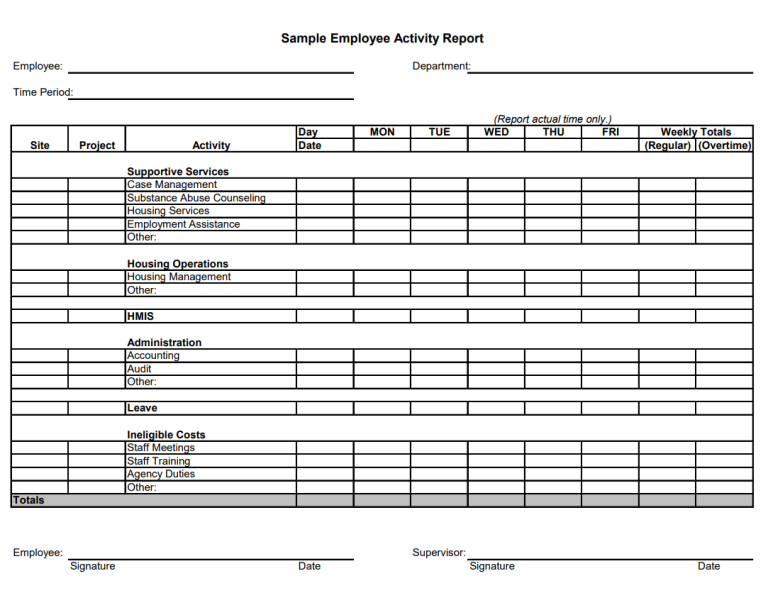 Top 14 FREE Activity Report Templates