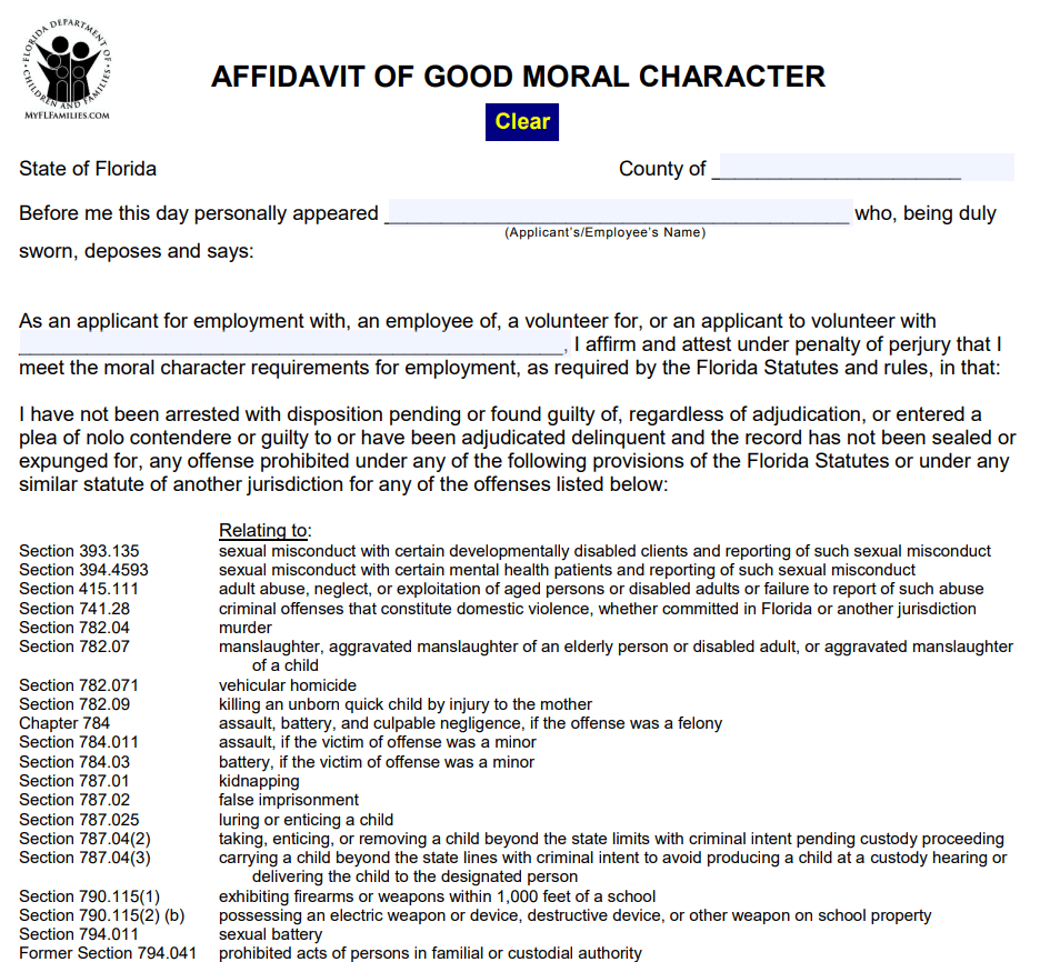 10 BEST Affidavit of Character Examples