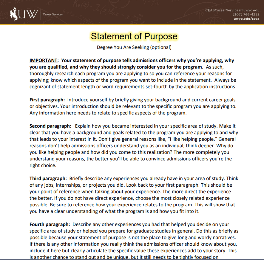 4 Special Internship Statement of Purpose Samples