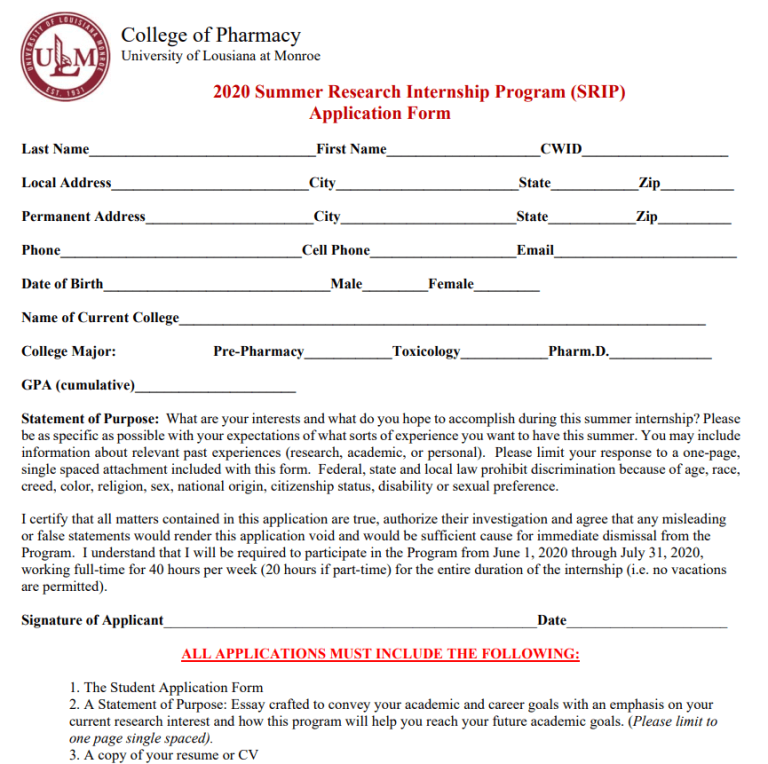 4 Special Internship Statement of Purpose Samples