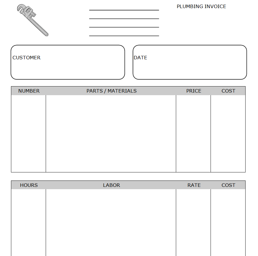 12+ Practical Plumbing Invoice Templates
