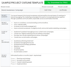 10+ Professional Project Outline Word Templates