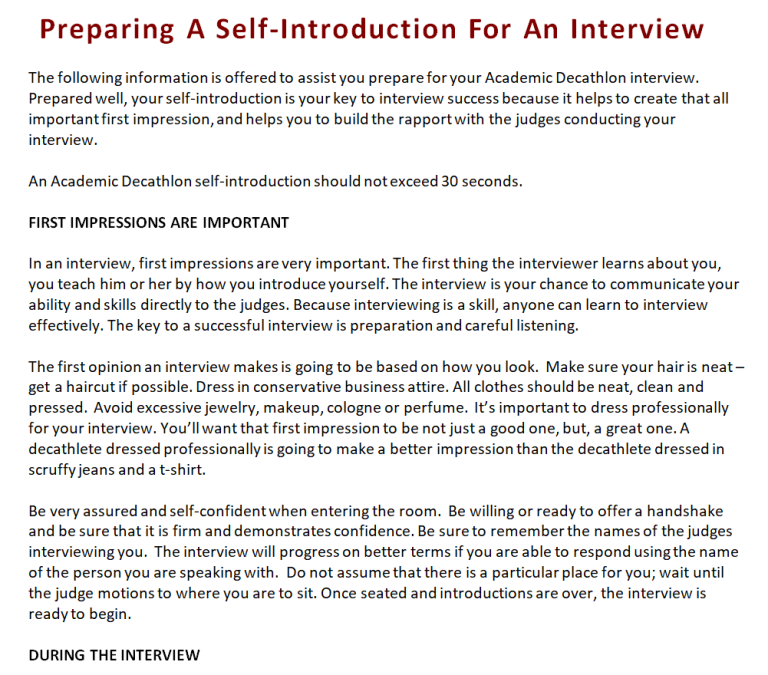 7+ FREE Self Introduction Speech Examples in MS WORD