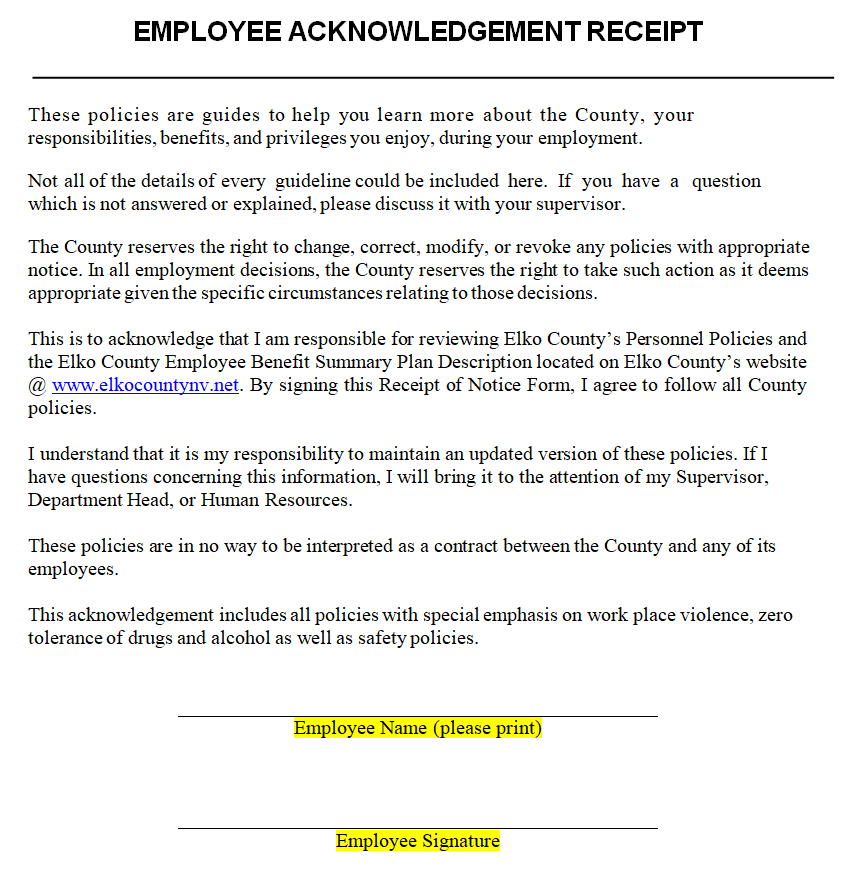 11+ BEST Acknowledgment Receipt Samples