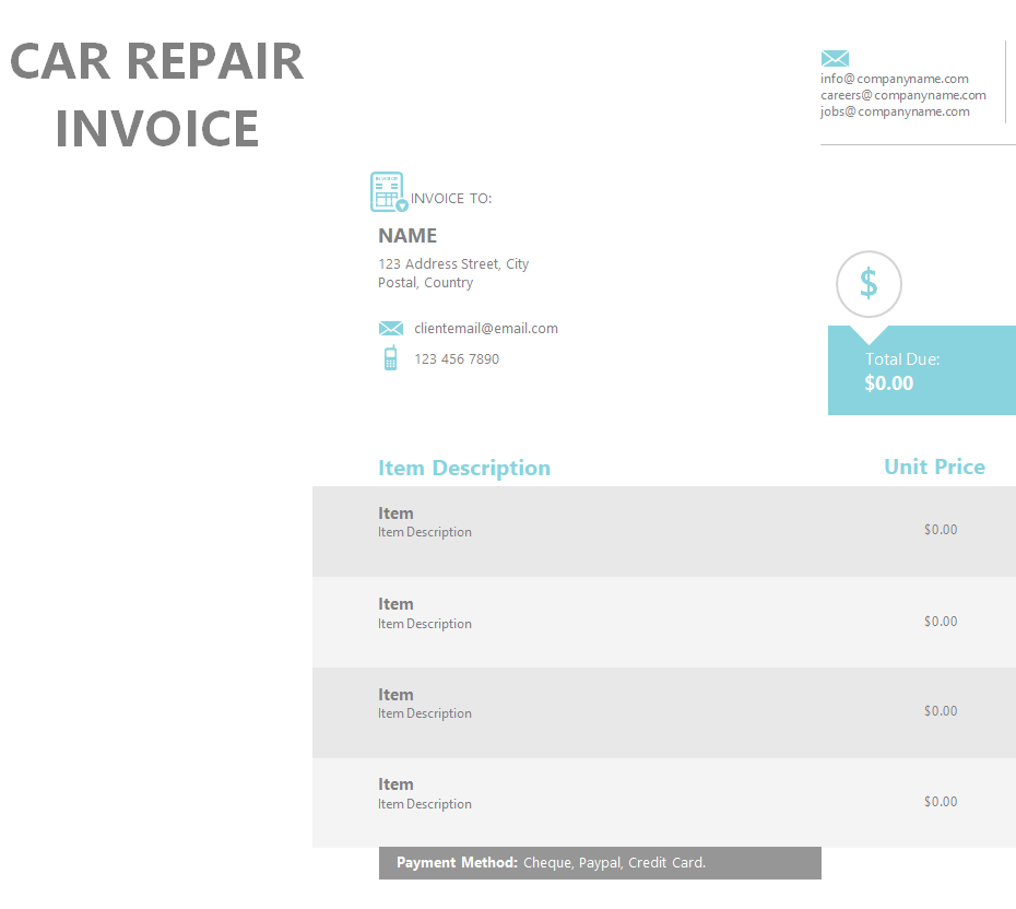 15+ FREE Auto Repair Invoice Templates [WORD & EXCEL]