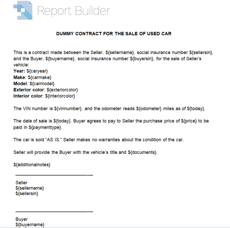 12+ Easily Editable Car Sale Contract Templates in MS WORD
