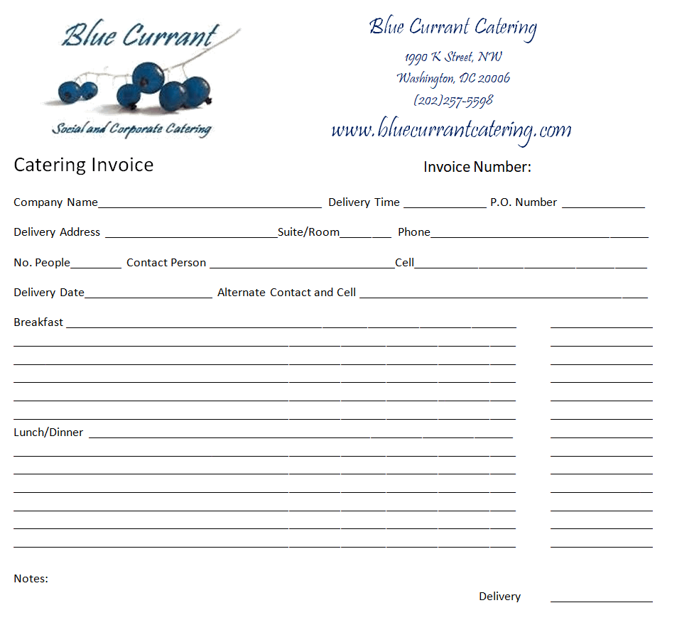 Download Top 20 Catering Invoice Templates [DOC & EXCEL]