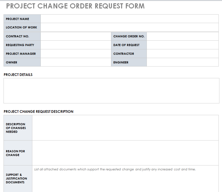 26+ FREE Change Order Templates in MS WORD