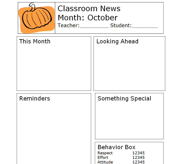 18+ Excellent Classroom Newsletter Templates in MS WORD