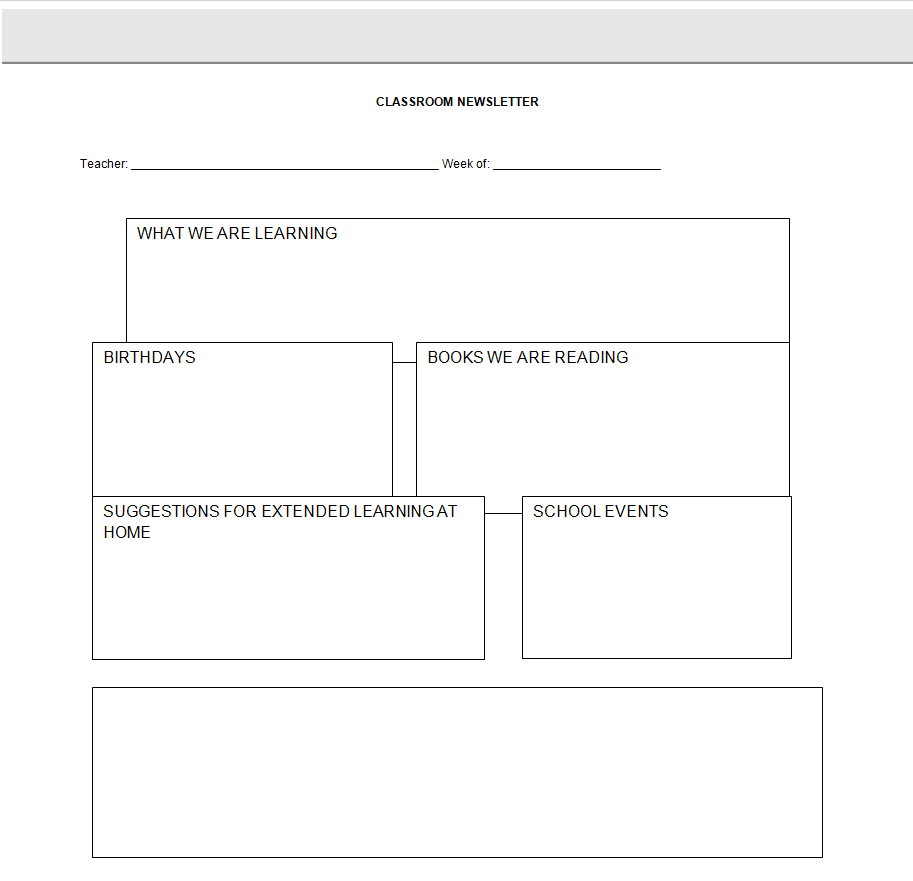 18+ Excellent Classroom Newsletter Templates in MS WORD