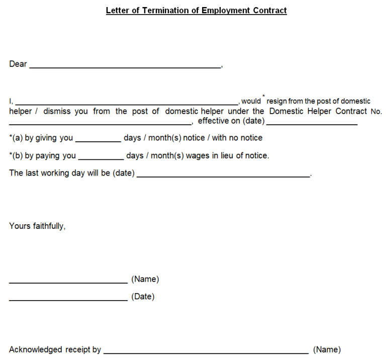 20+ Sample Contract Termination Letter Templates in MS WORD