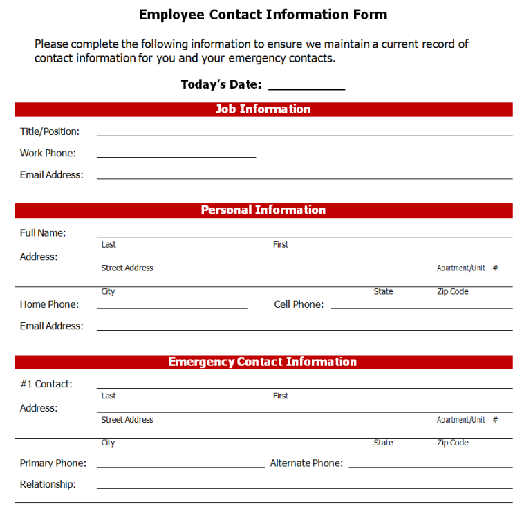 24+ Editable Employee Information Form Templates (WORD)