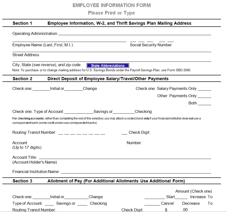 24+ Editable Employee Information Form Templates (WORD)