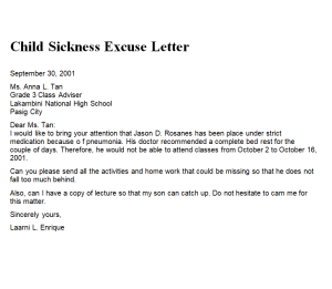 Download Top 15 Excuse Letter Samples in MS WORD