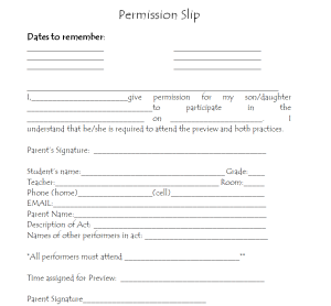 22+ Printable Permission Slip Templates