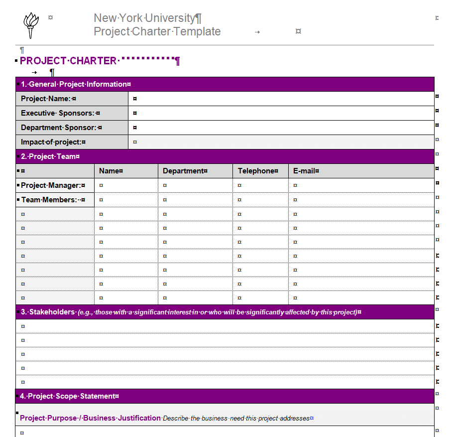 21+ Excellent Project Charter Templates