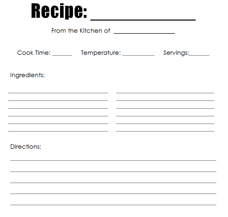 21+ FREE Printable Recipe Card Templates [in WORD & PDF]