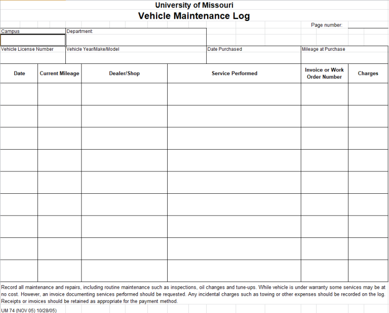 27+ BEST Vehicle Maintenance Log Templates [WORD & EXCEL]