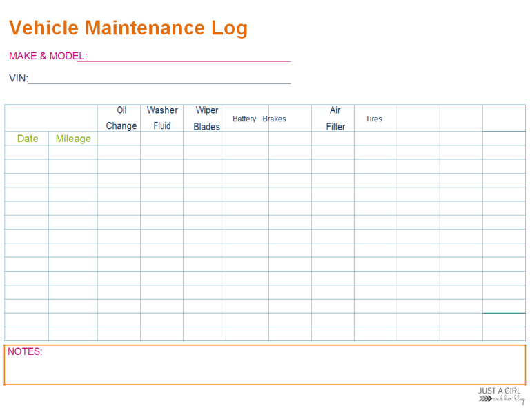 27+ BEST Vehicle Maintenance Log Templates [WORD & EXCEL]