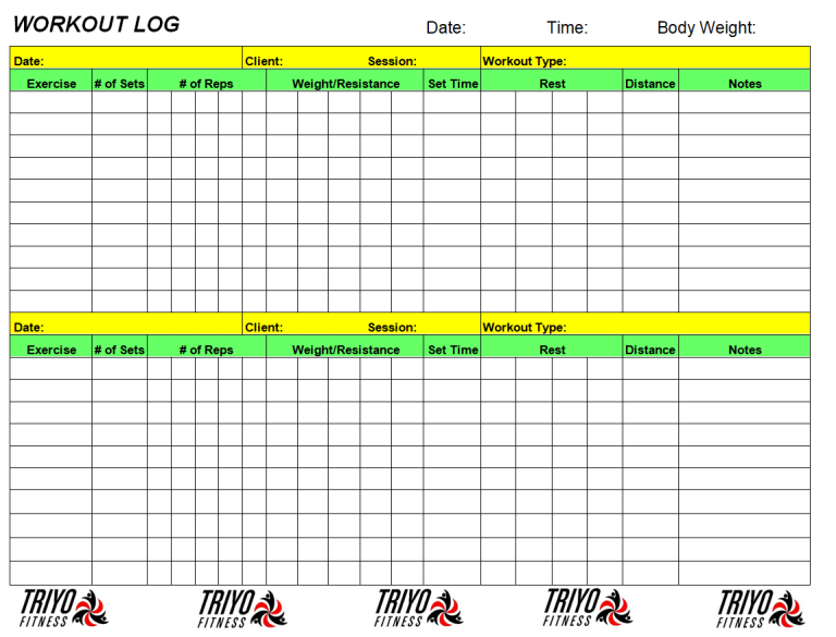 Top 25 FREE Workout Log Templates [in WORD & EXCEL]