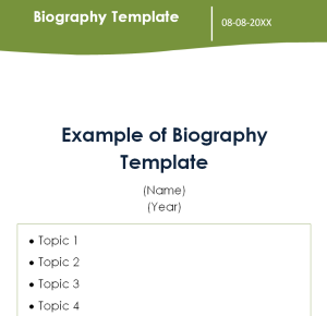 14+ Remarkable Biography Word Templates