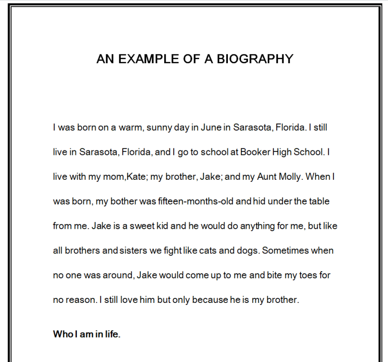 14+ Remarkable Biography Word Templates