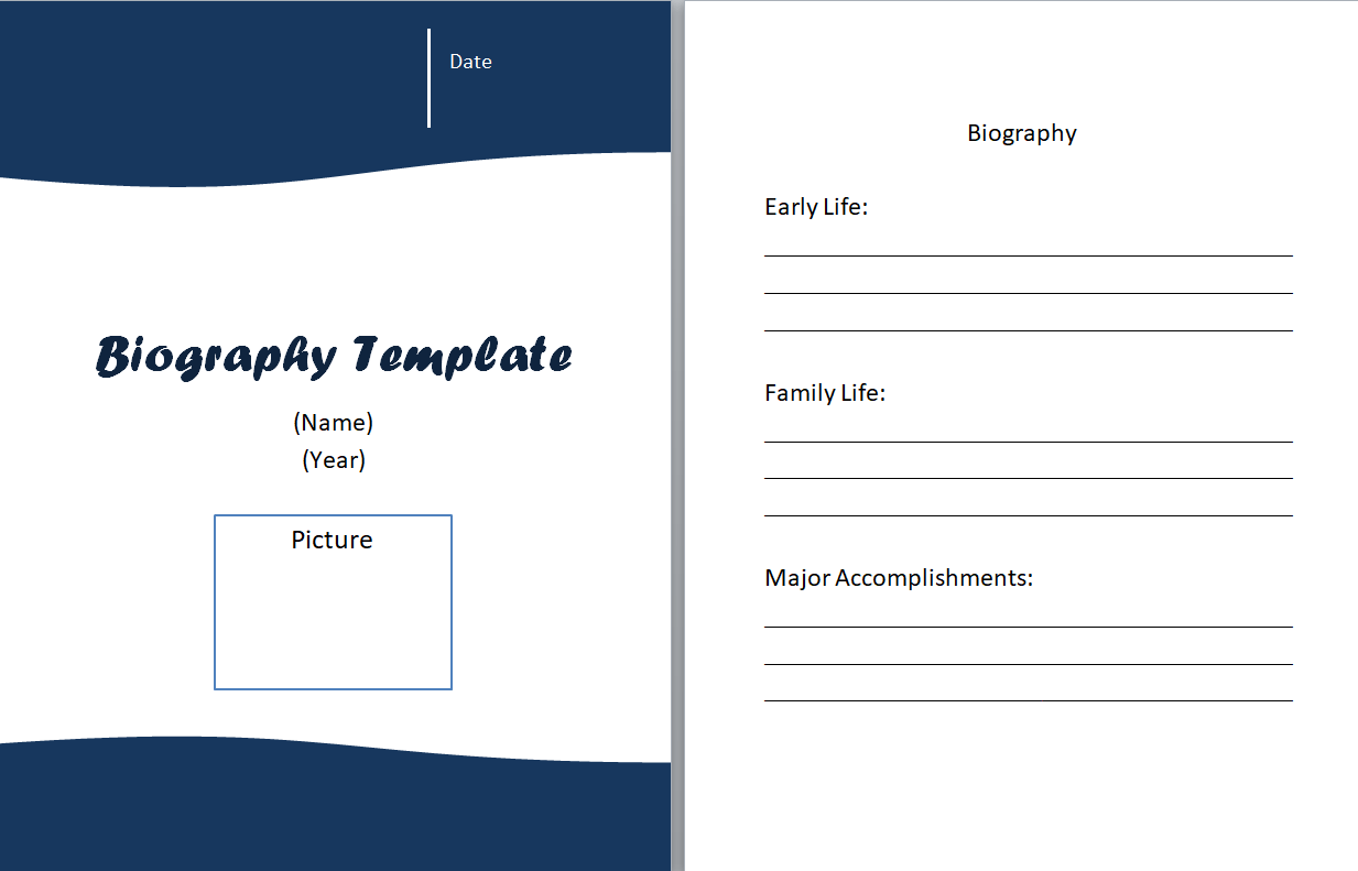 14+ Remarkable Biography Word Templates