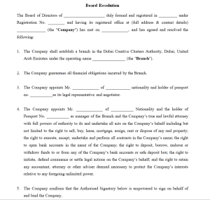 20 BEST Board Resolution Word Templates
