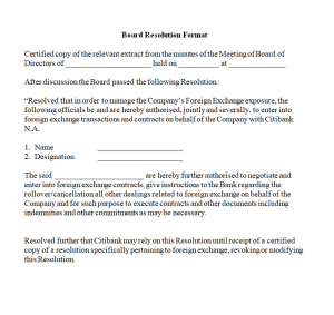 20 BEST Board Resolution Word Templates
