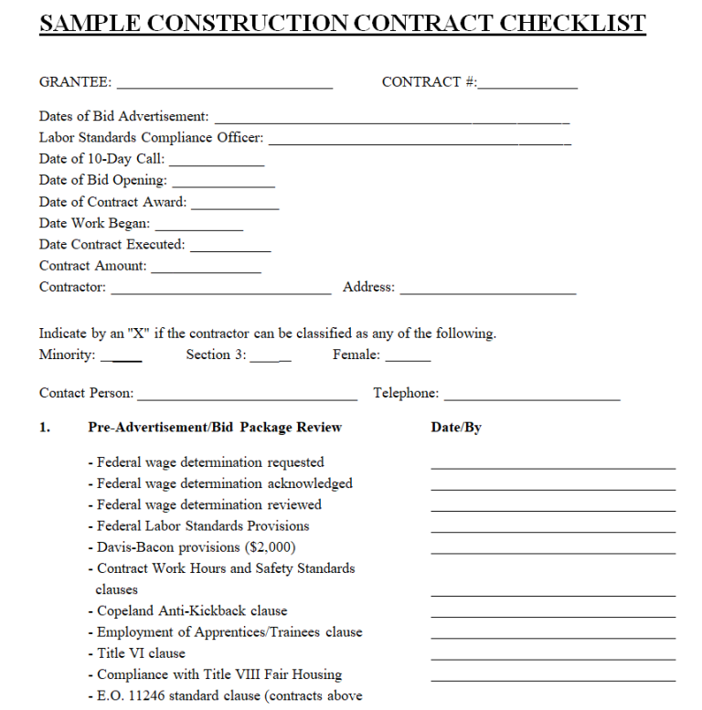 32+ Useful Checklist Templates in MS WORD