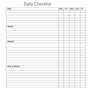 32+ Useful Checklist Templates in MS WORD