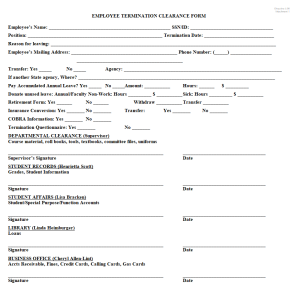 12+ Simple Employee Termination Form Word Templates