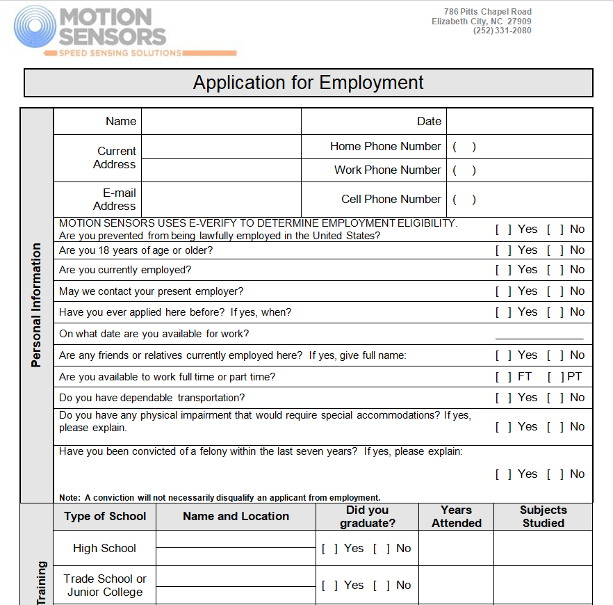 16+ Handy Employment Application Templates in MS WORD