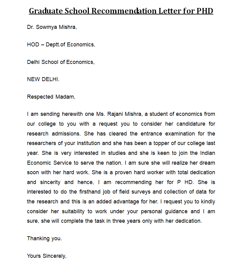 14 BEST Graduate School Recommendation Letter Templates