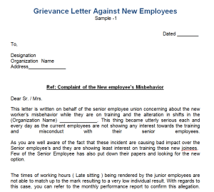 Download 16 FREE Grievance Letter Templates in MS WORD