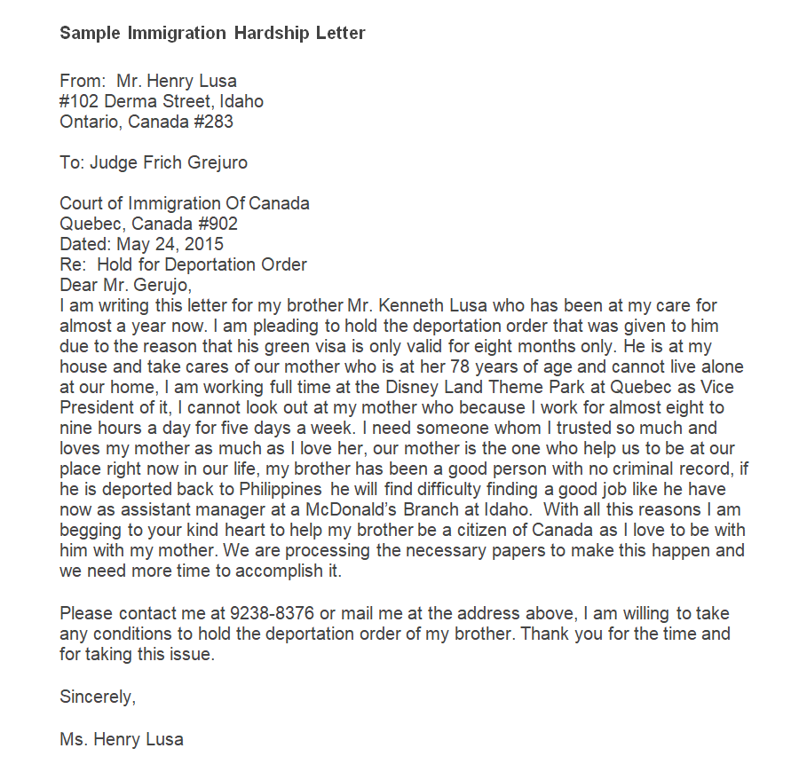 17+ Editable Hardship Letter Templates in MS WORD