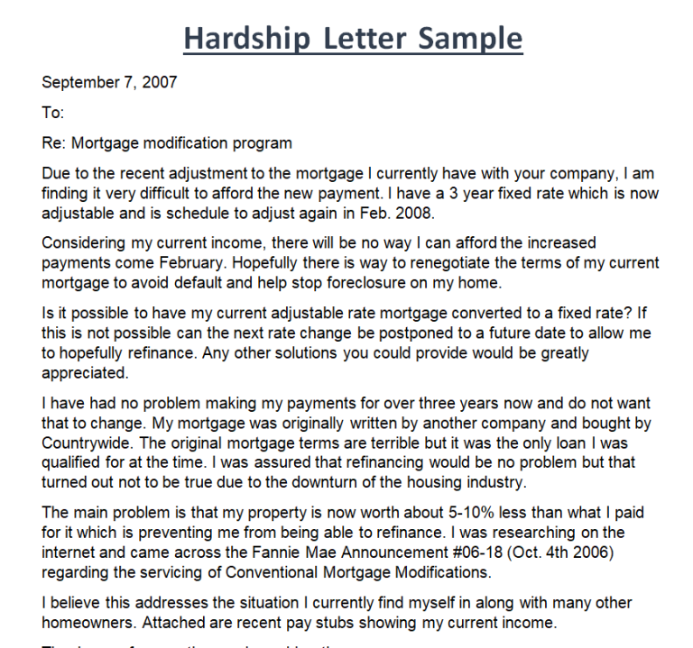 17+ Editable Hardship Letter Templates in MS WORD