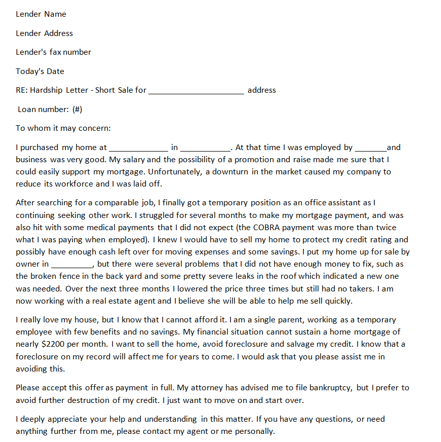 17+ Editable Hardship Letter Templates in MS WORD