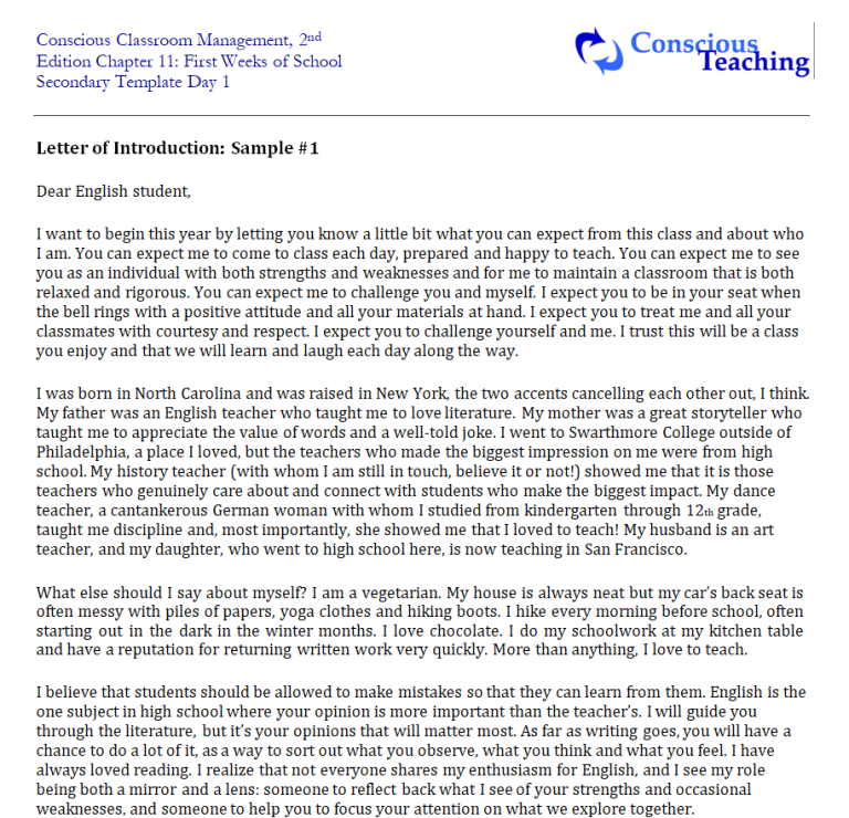 8+ Ready-to-Use Letter of Introduction for Teacher Templates